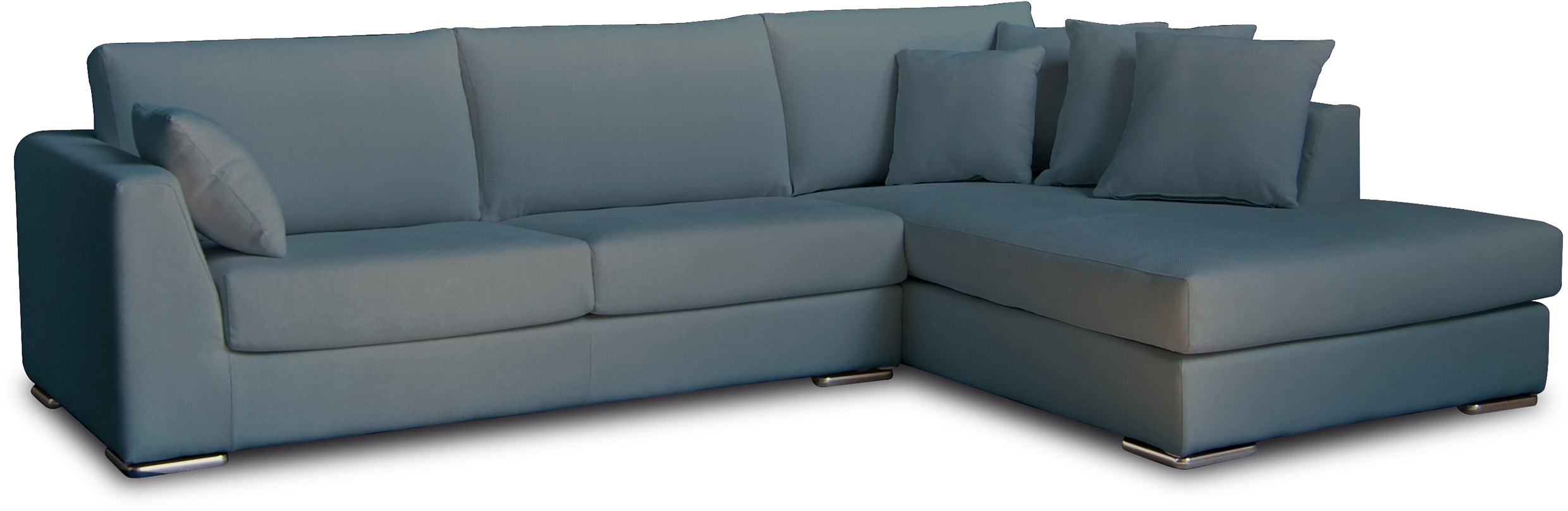 Canapé tissu CITY Monaco angle droit ritz gris moyen Pas Cher - UBALDI.com