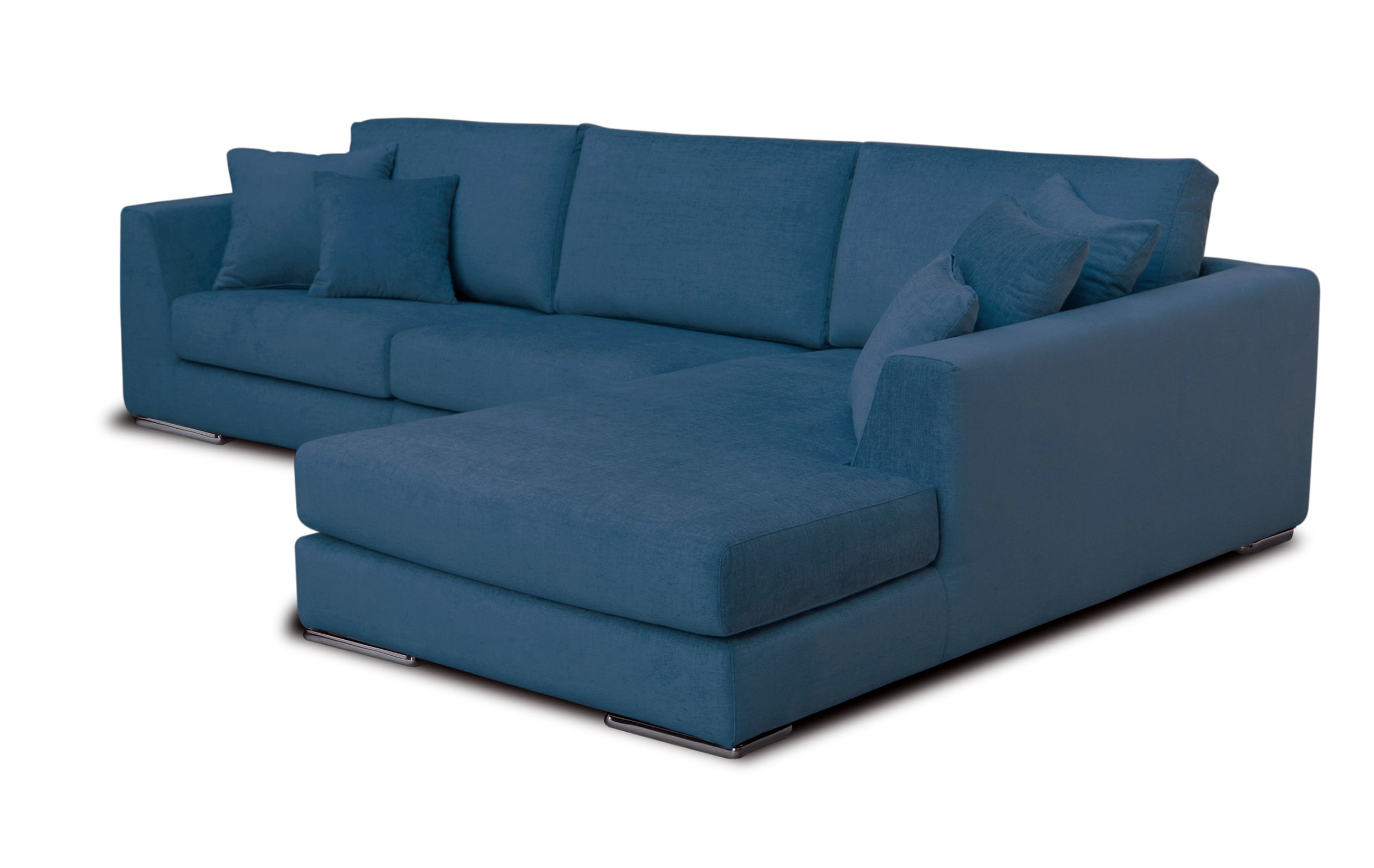 Canapé tissu CITY Monaco méridienne droite tissu blue Pas Cher - UBALDI.com