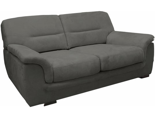 Canapé microfibre CONCEPT1 Livio 2 places fixe mf gris clair Pas Cher ...