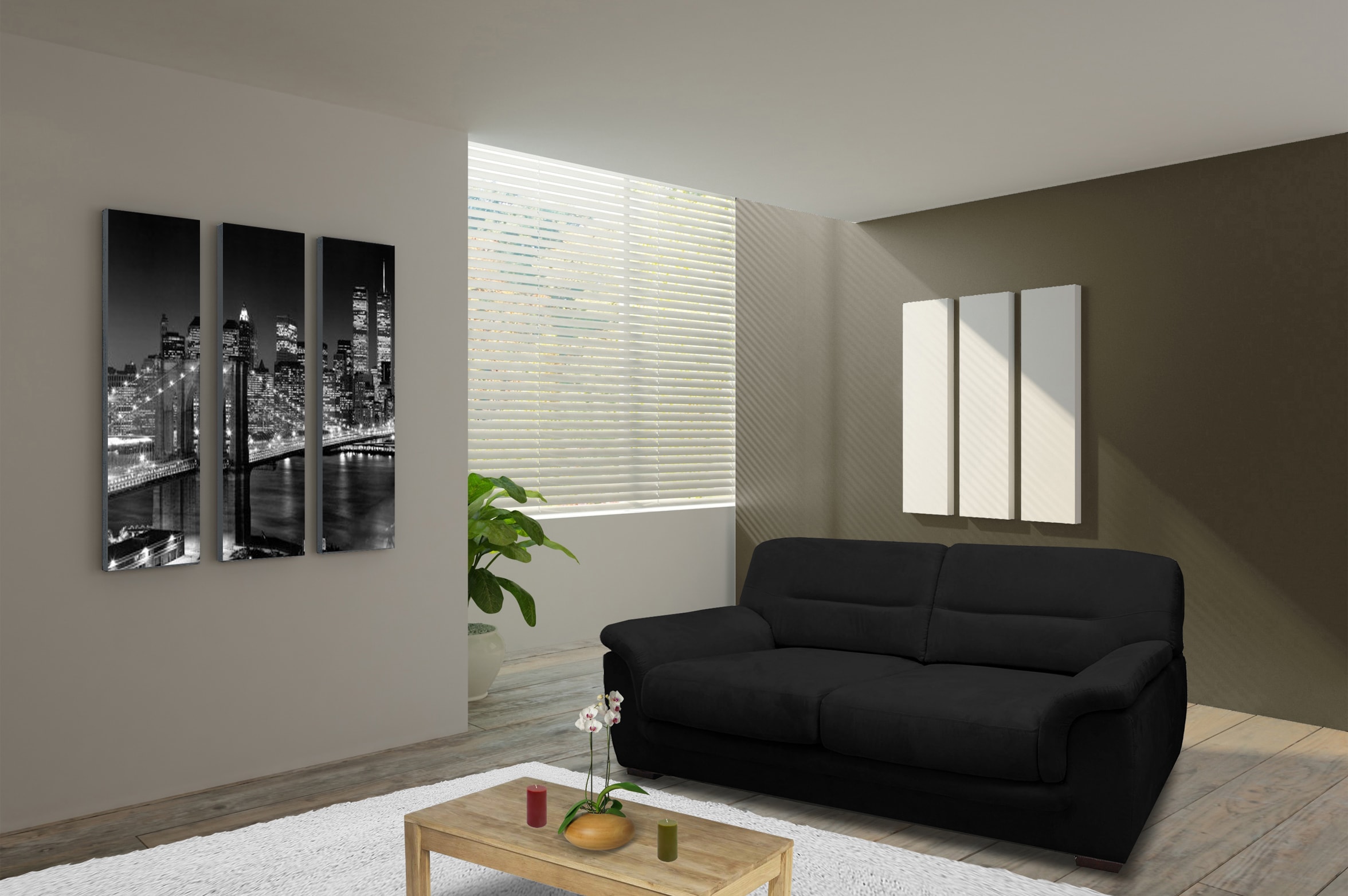 Canapé microfibre CONCEPT1 Livio 3 places fixe mf noir Pas Cher ...