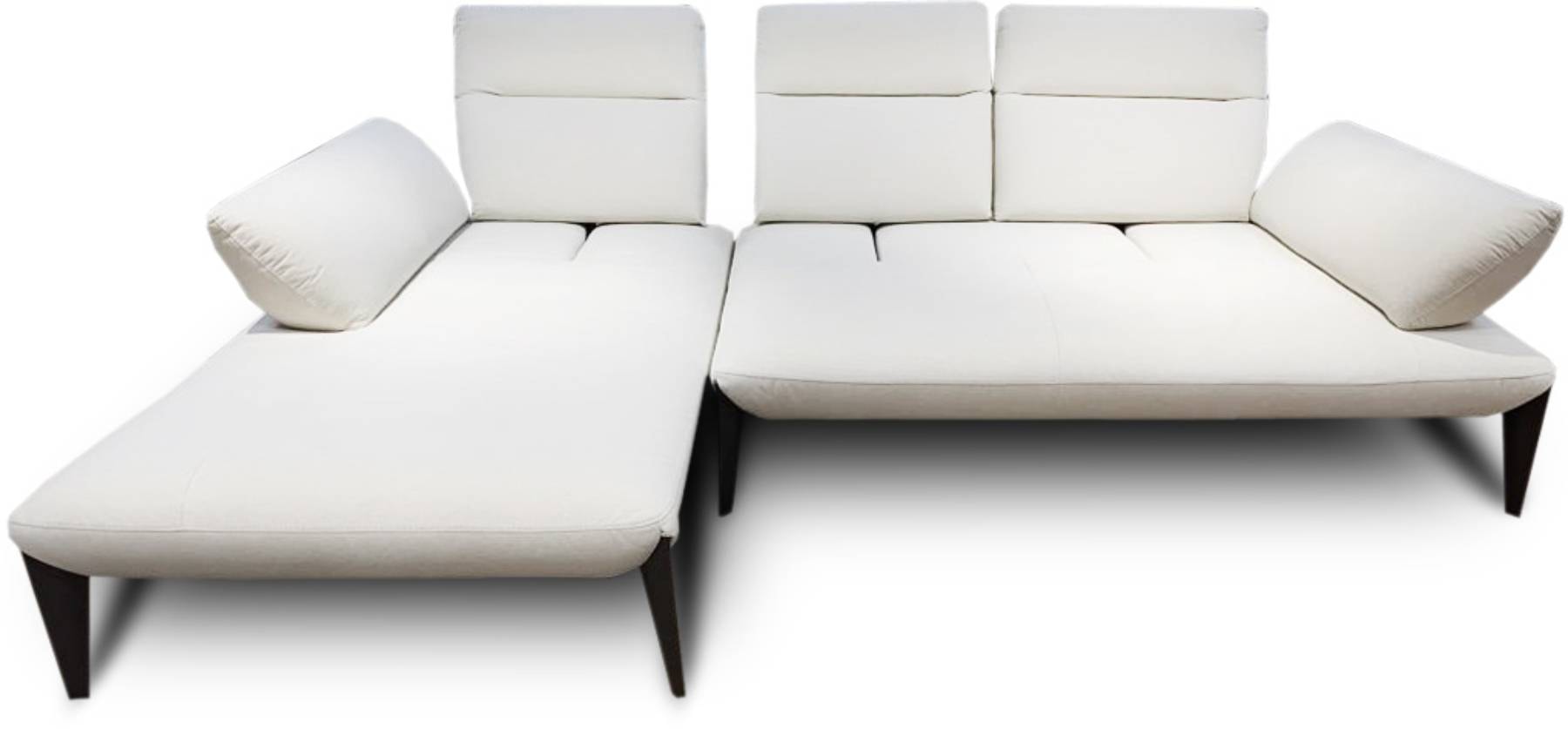 Canapé microfibre EGOITALIANO Caveoso angle gauche coloris beige Pas ...