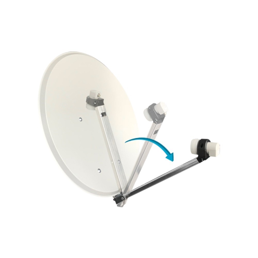 Kit parabole 65 cm acier + support balcon + lnb single + décodeur ds81 ...
