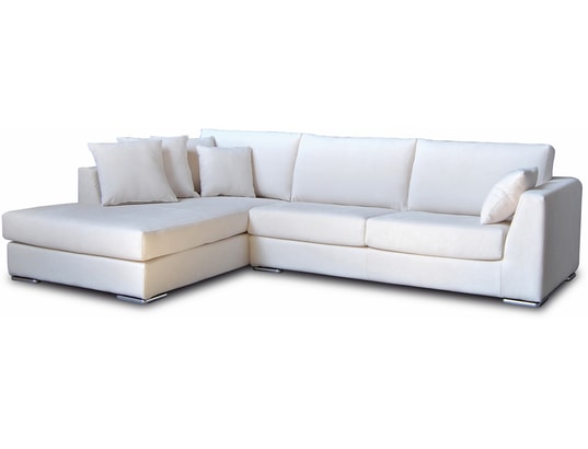 Canapé tissu CITY Monaco angle gauche tissu ritz blanc Pas Cher ...