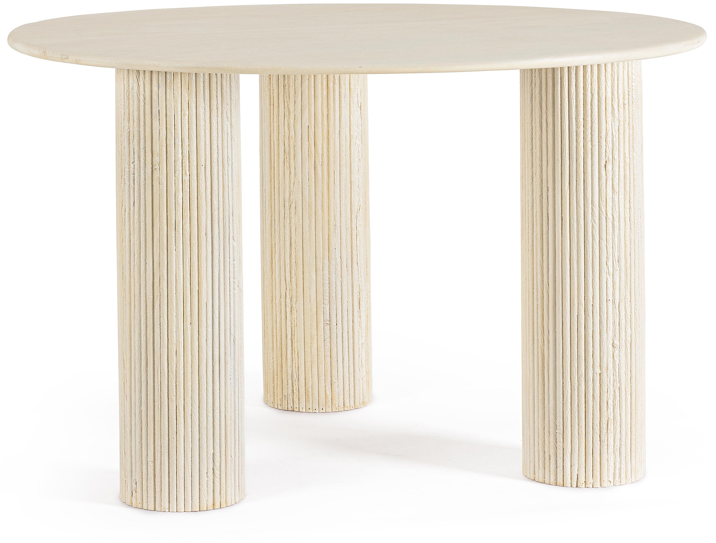 Table de salle à manger BIZZOTTO Table Dacca Nat D120 Pas Cher - UBALDI.com