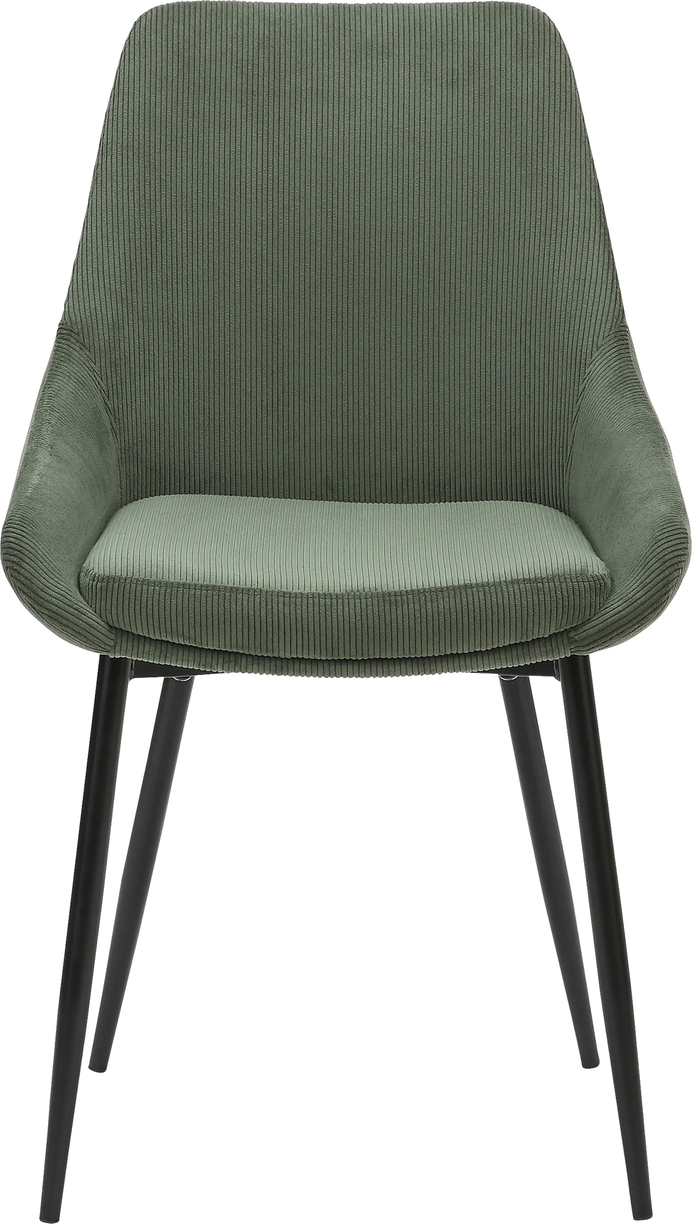 Chaise PRO LIVING Lot de 2 C. Bari kaki velours cotelé Pas Cher ...
