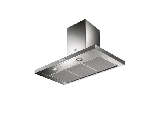 Hotte décorative murale aspirante inox largeur 90cm débit d'air 580 m3 ...