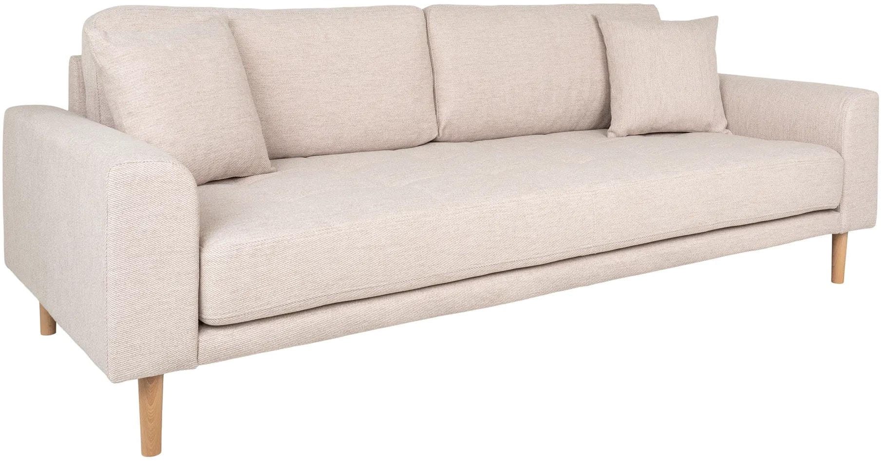 Canapé tissu HOUSE NORDIC Lido 3 places sable (210x93x78) Pas Cher ...
