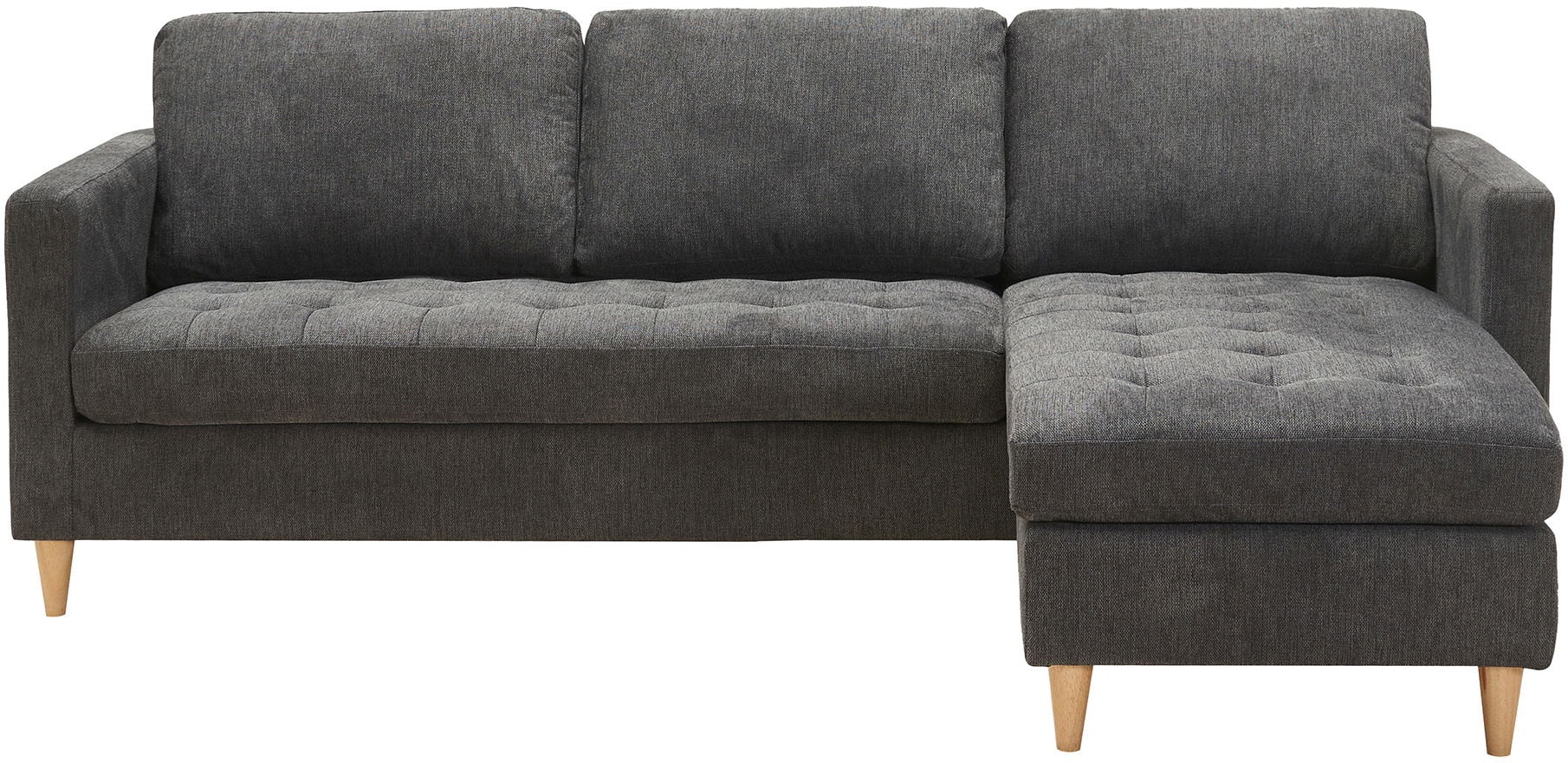 Canapé tissu HOUSE NORDIC Firenze gris réversible 219 x 151 x h80 Pas ...