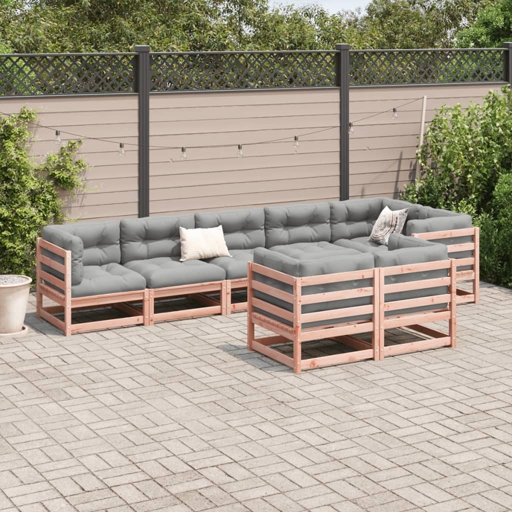 Salon de jardin-bois rosé-8 places-70x70x67-487411 LES TENDANCES Pas ...