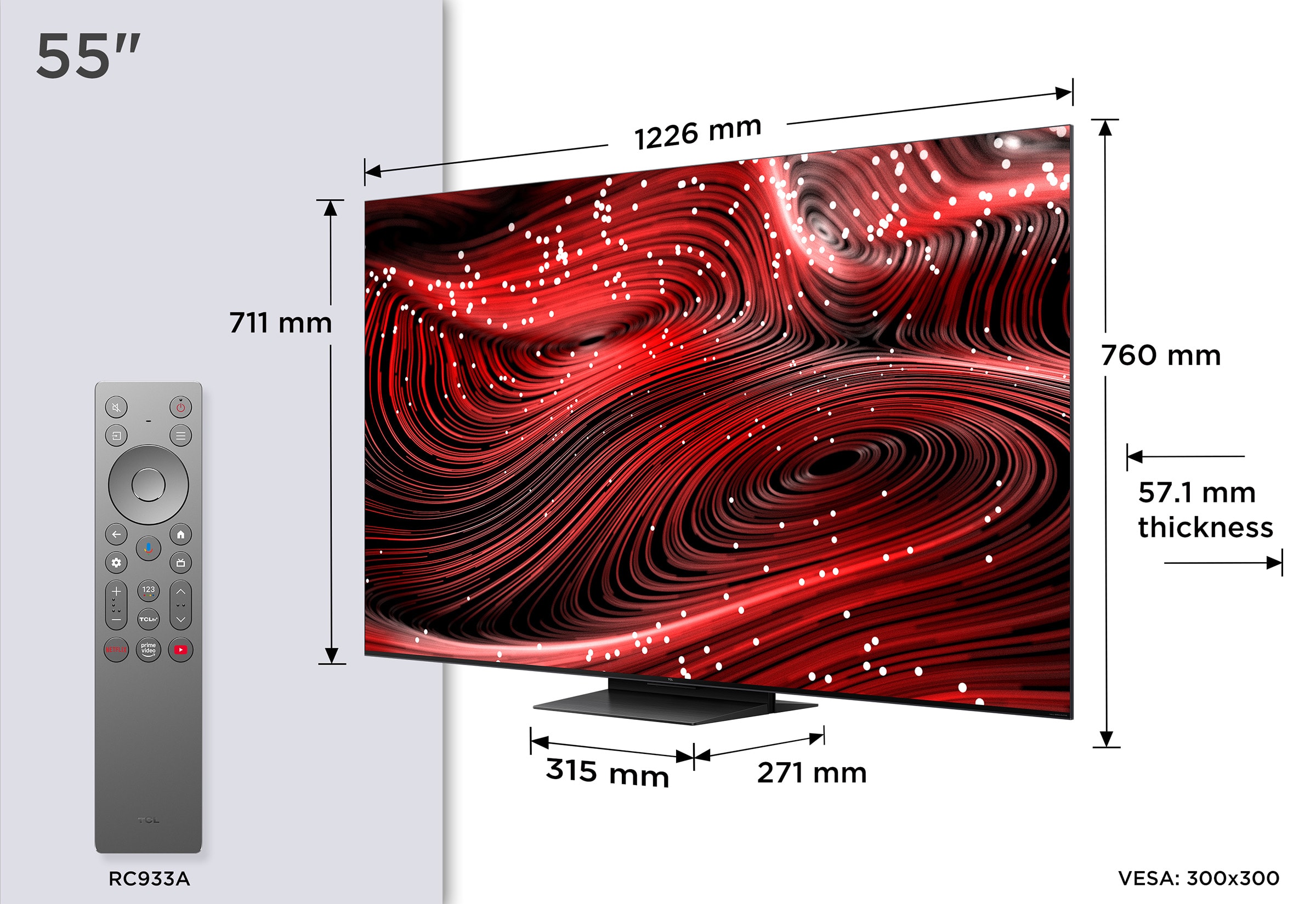 TCL 55C89K 4K QD-Mini LED Premium 144Hz - TV Mini LED 4K 139 cm ...
