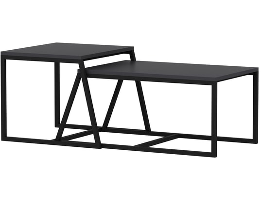 Table basse CONCEPT1 Minimal anthracite 75 x 50 x h38cm Pas Cher ...
