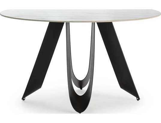Table CONCEPT1 Aila 135 x 135 x 76 cm céramique blanche Pas Cher ...