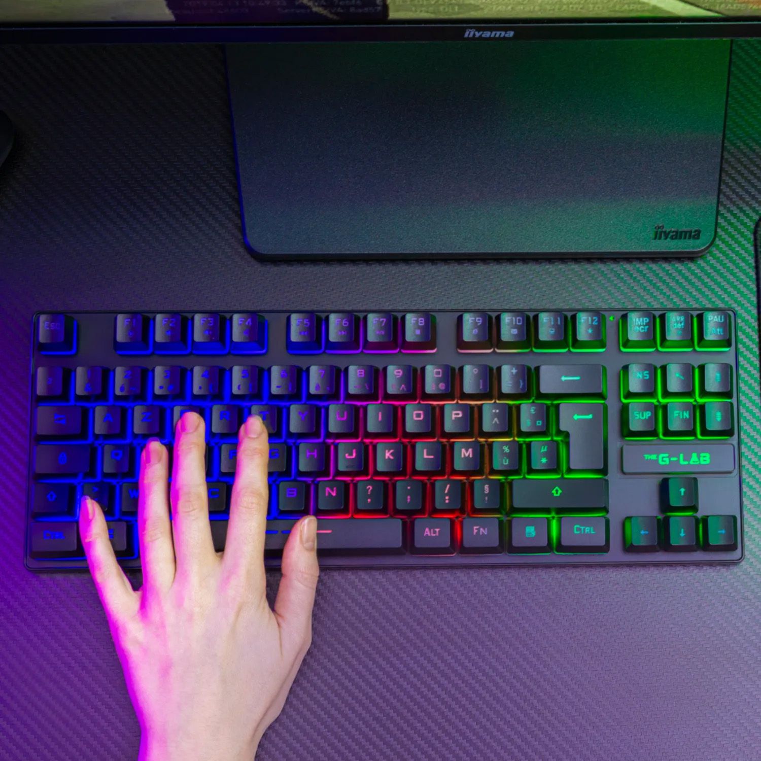 Clavier gamer THE G-LAB KEYZ Caesium TKL sans fil Noir Pas Cher ...