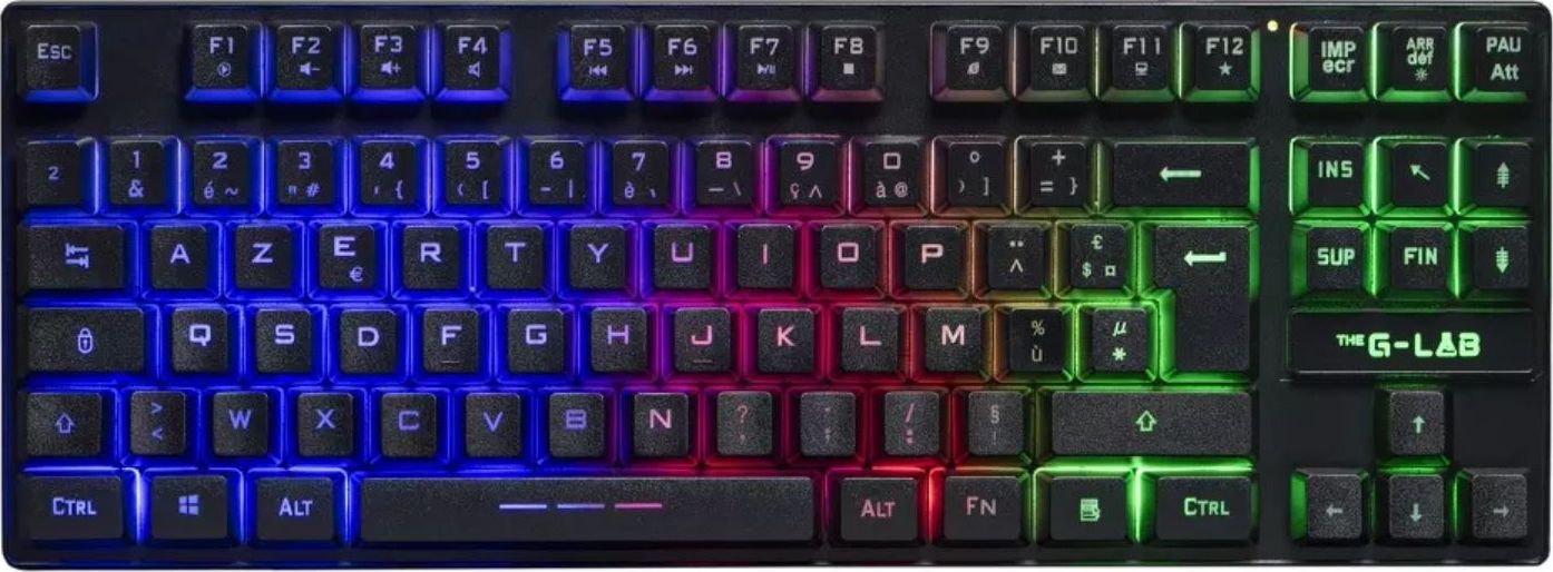 Clavier gamer THE G-LAB KEYZ Caesium TKL sans fil Noir Pas Cher ...