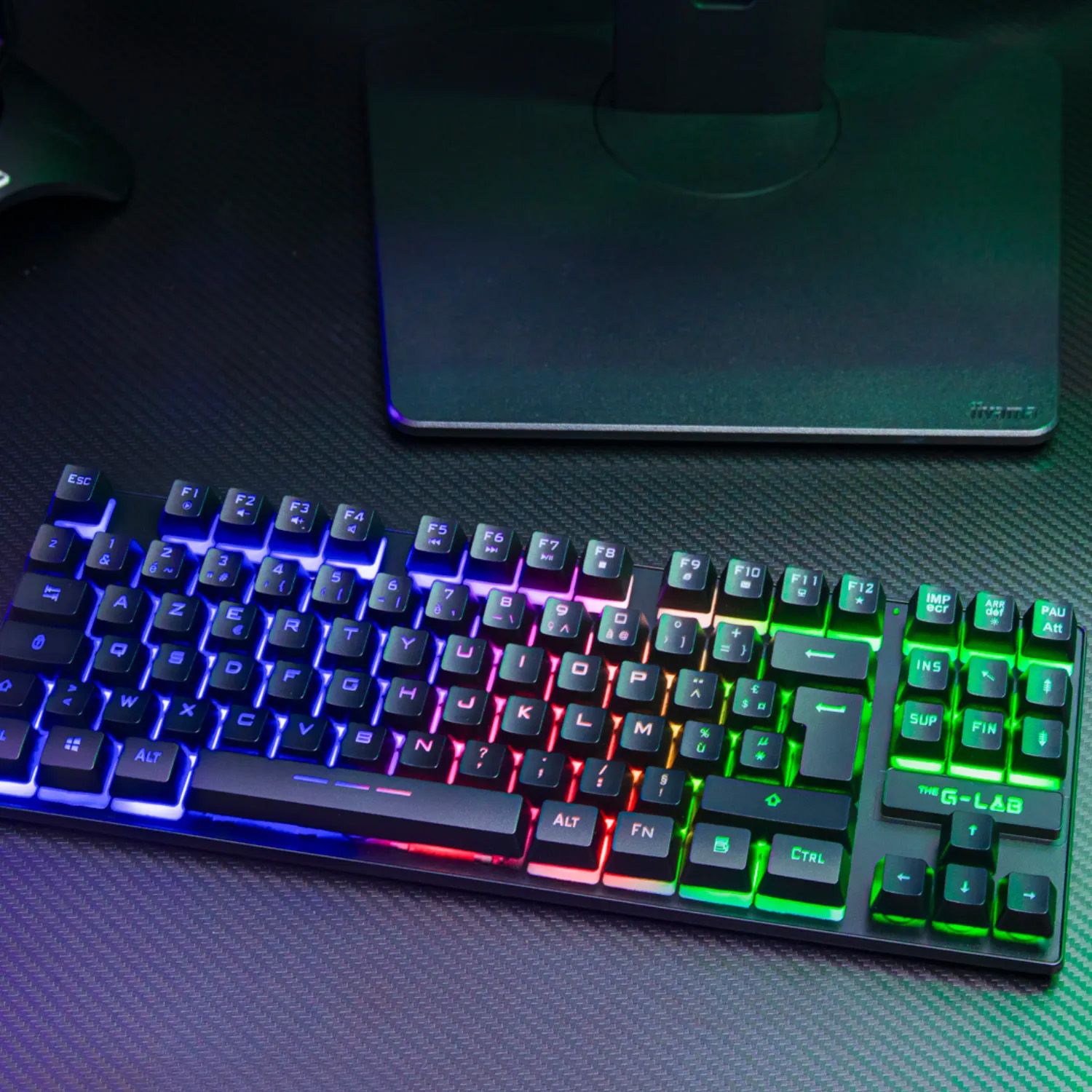 Clavier gamer THE G-LAB KEYZ Caesium TKL sans fil Noir Pas Cher ...