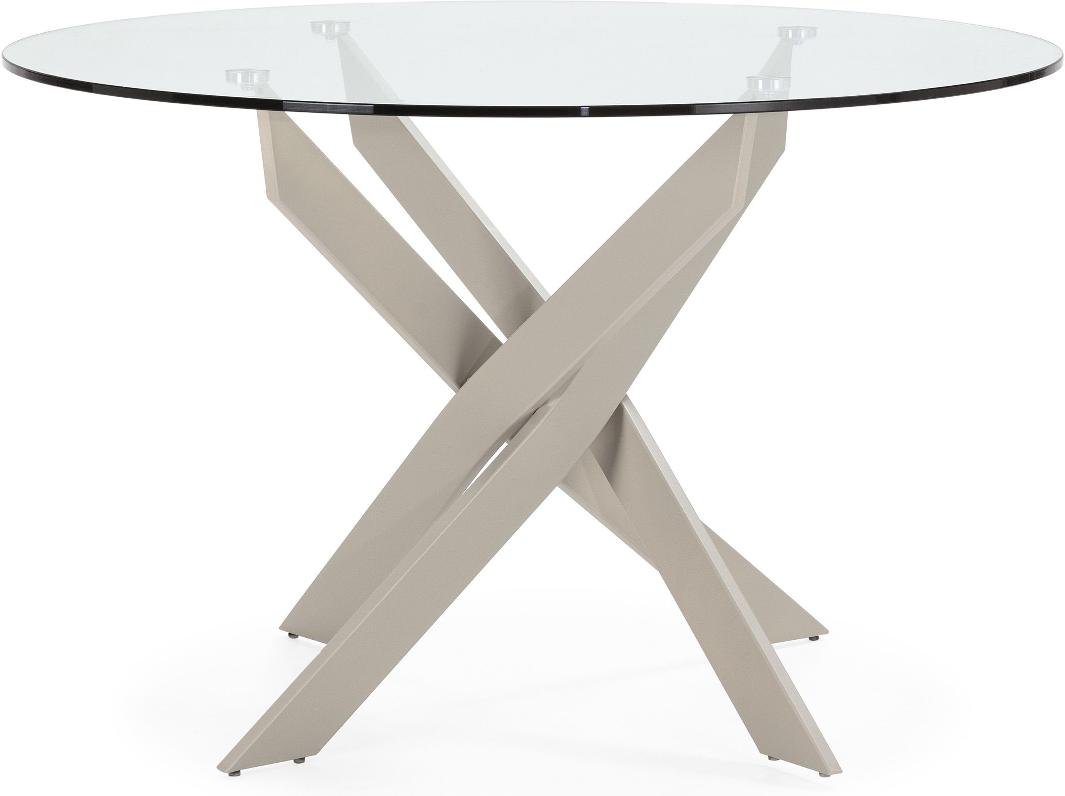 Table CONCEPT1 Ruth 120 x 120 x 76 cm pied creme Pas Cher - UBALDI.com