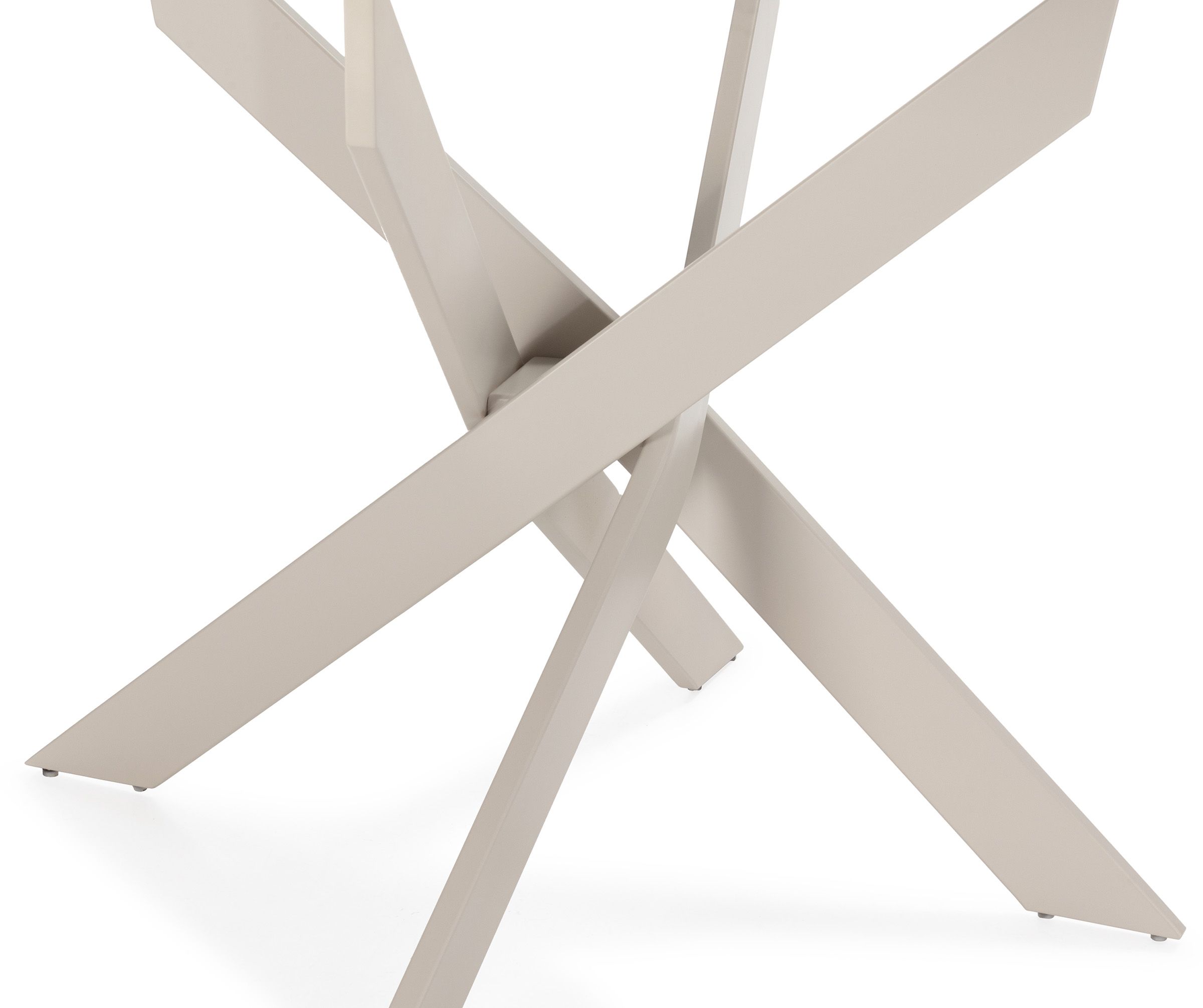 Table CONCEPT1 Ruth 120 x 120 x 76 cm pied creme Pas Cher - UBALDI.com